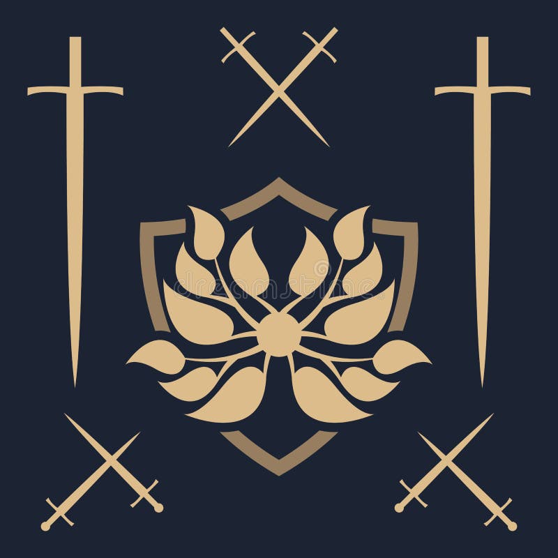 Template shield emblem. stock vector. Illustration of guard - 96140979