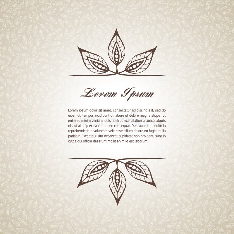 Template for short text stock vector. Illustration of calligraphy ...