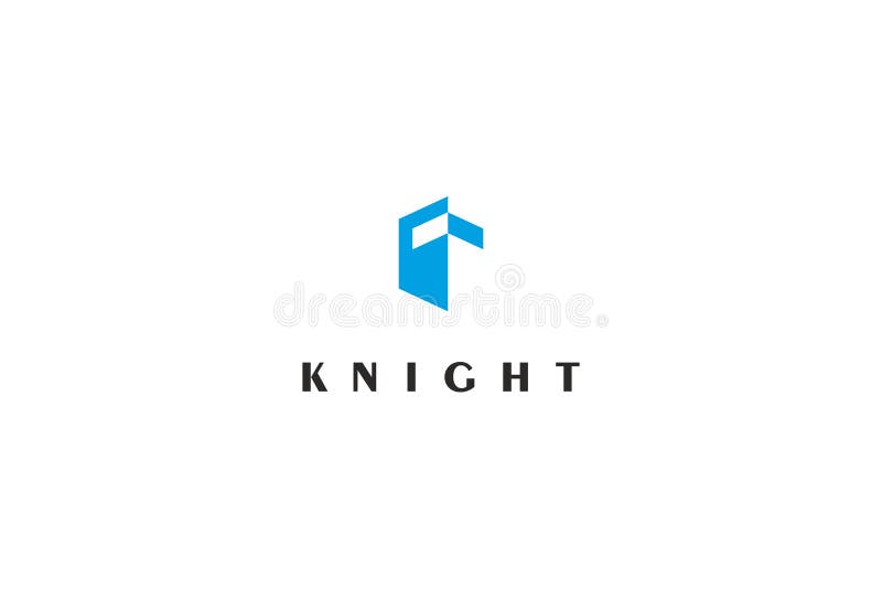 Template Simple Knight Logo Design Solution Stock Vector - Illustration ...