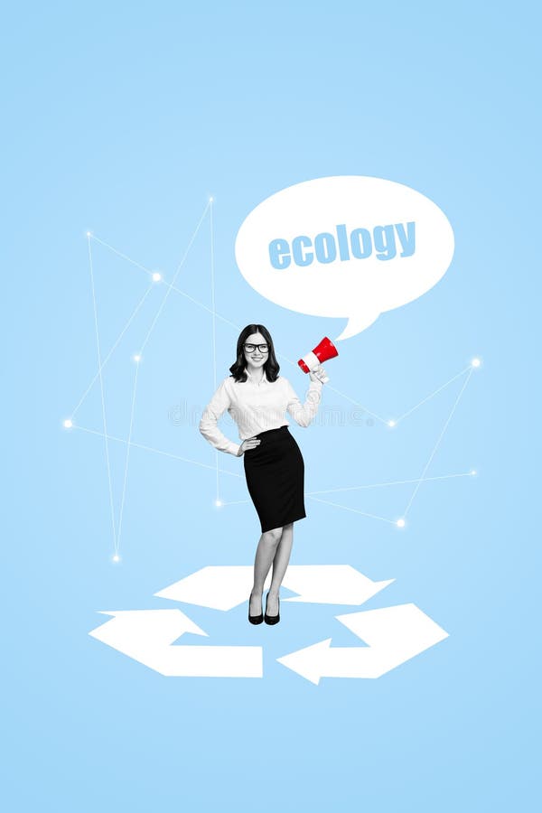 Template Sketch Image Composite Artwork Collage of Young Lady Stand ...