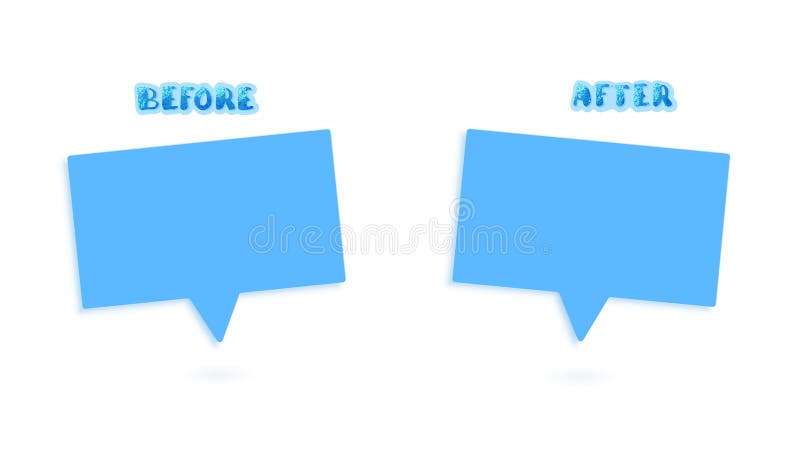 Before and after Banner with Empty Space. Vector Illustration. Stock ...