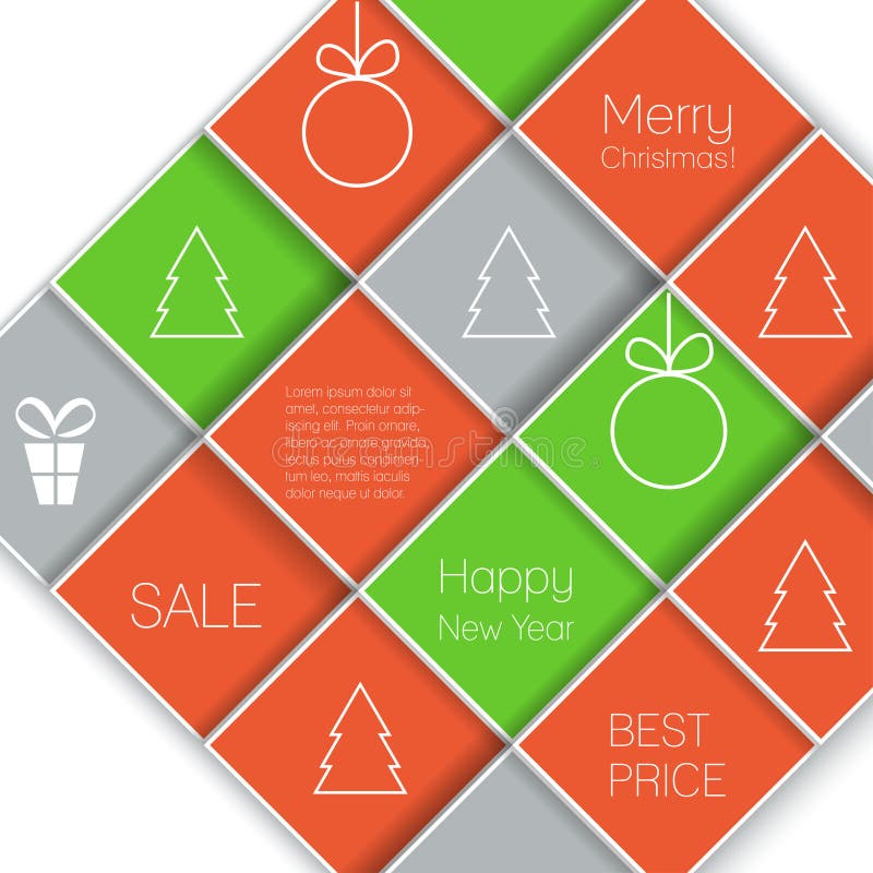 Template with squares stock vector. Illustration of modern - 35561530