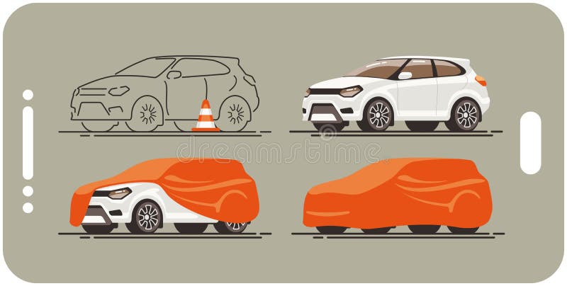 Template of Status Update SUV Car Stock Vector - Illustration of auto ...