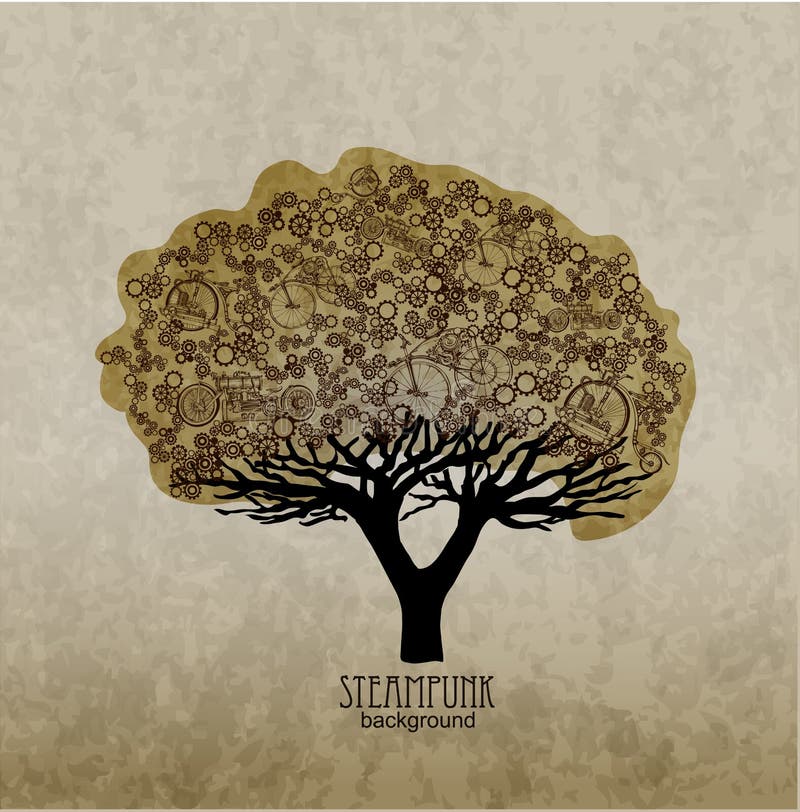 Template Steampunk Design for Card. Frame Steampunk Style Stock Vector ...