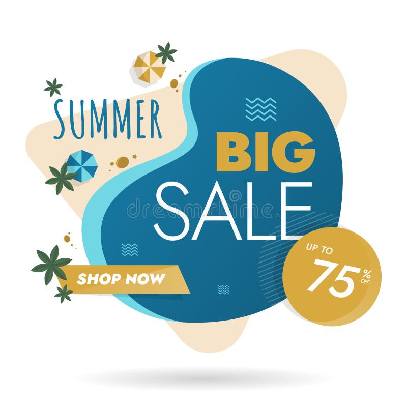 Template of Summer Big Sale Banner Stock Vector - Illustration of ...