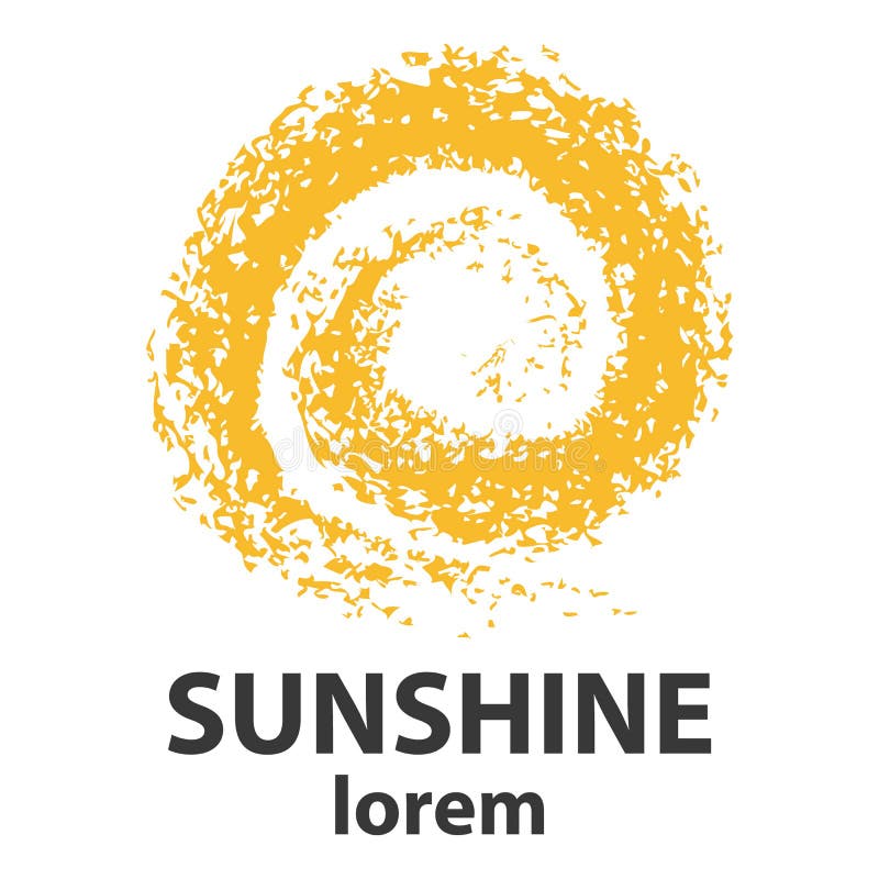 Template for sunny logo stock vector. Illustration of brush - 105838033