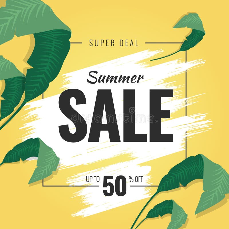 Template of Super Deal Summer Sale Stock Vector - Illustration of ...