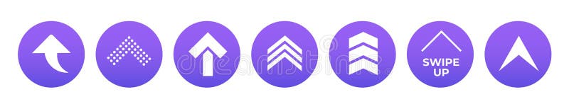 Template Swipe Up Buttons Colorful Gradient. Web Buttons, App Stock Vector - Illustration of ...