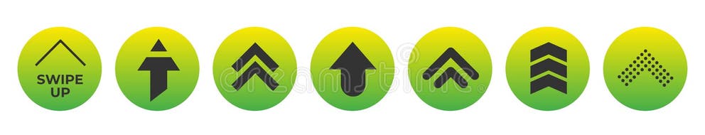 Template Swipe Up Buttons Colorful Gradient. Web Buttons, Elements App Stock Vector ...