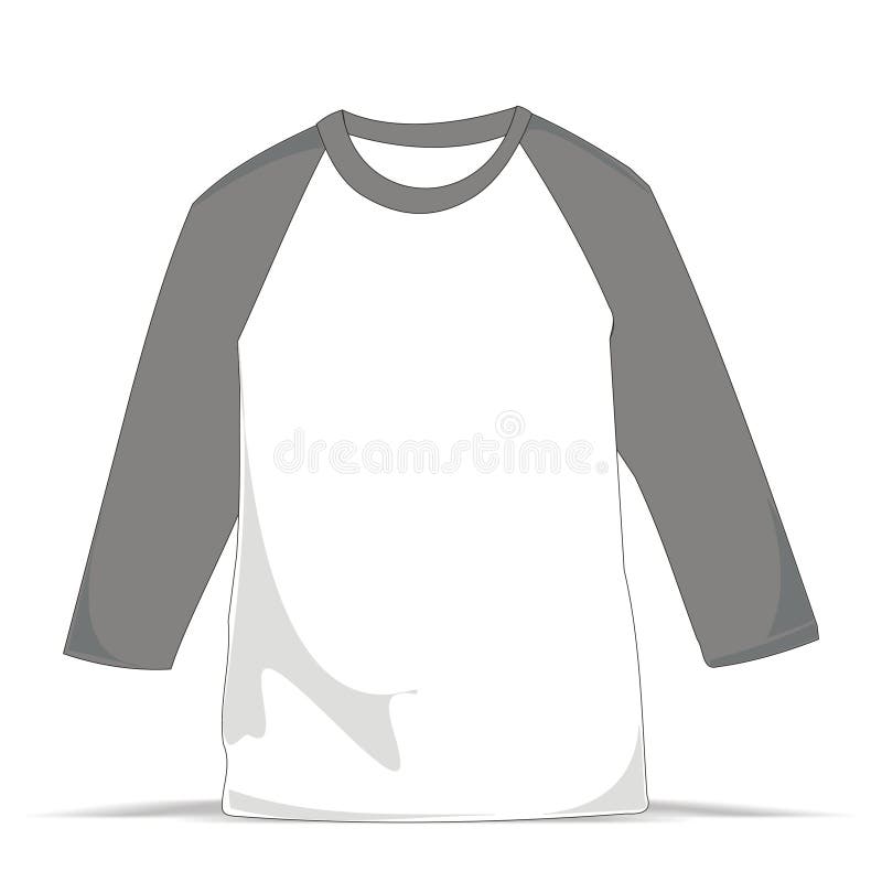 Raglan template shirt stock illustration. Illustration of raglan ...