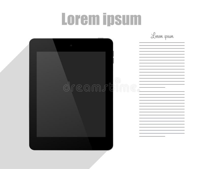 Template Tablet Flat Style Design Technology Stock Vector ...