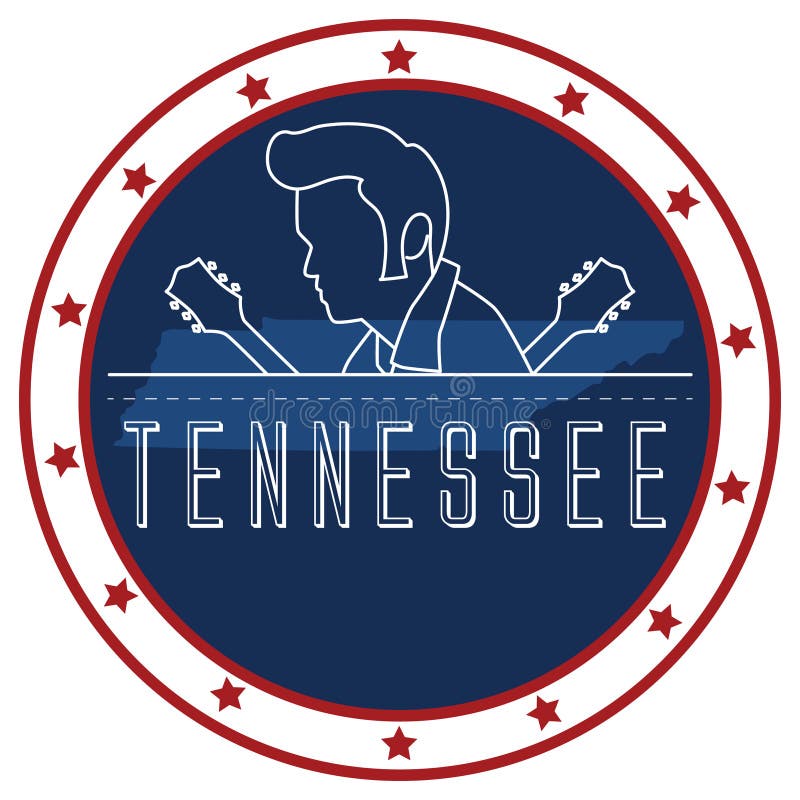 Tennessee. Sticker. Modern Calligraphy Hand Lettering for Serigraphy ...