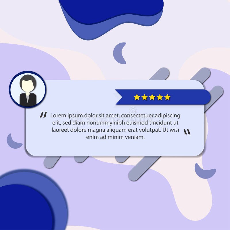 Template of Testimonial and Star Rating for Website with Shadow Blue ...