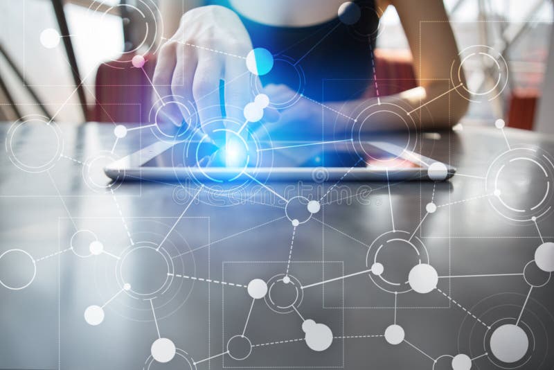 Template for Text, Background with Icons. Business, Internet ...