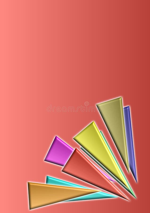 Template for Text Colored Triangles with Place for Text Stock ...