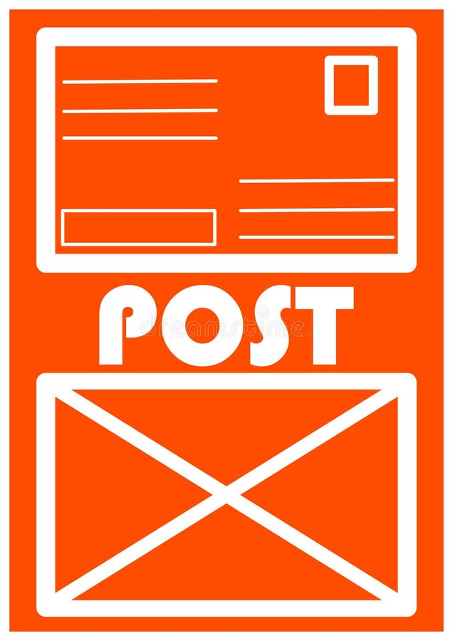 Template for Text Mail Envelope with Text Mail Stock Illustration ...