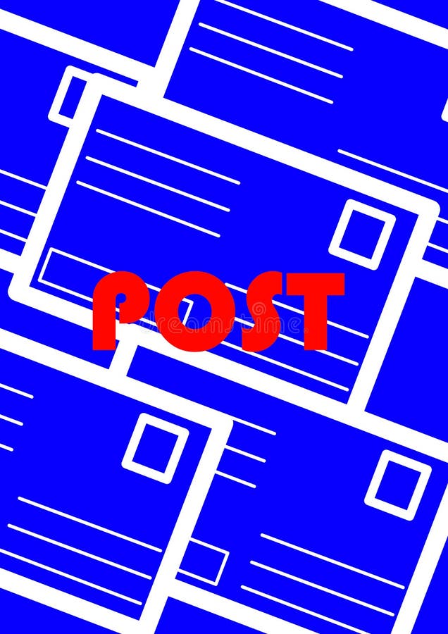 Template for Text Mail Envelope with Text Mail Stock Illustration ...