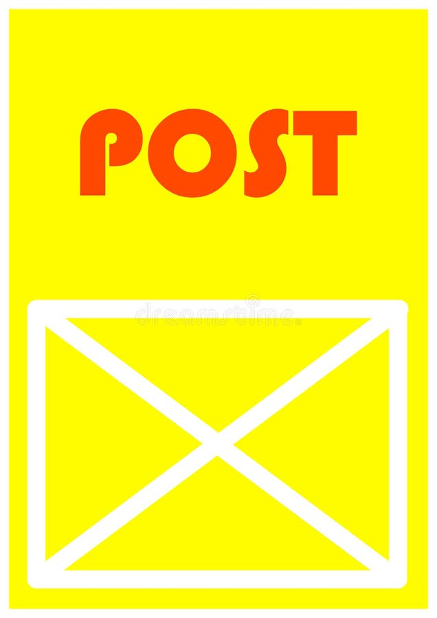 Template for Text Mail Envelope with Text Mail Stock Illustration ...