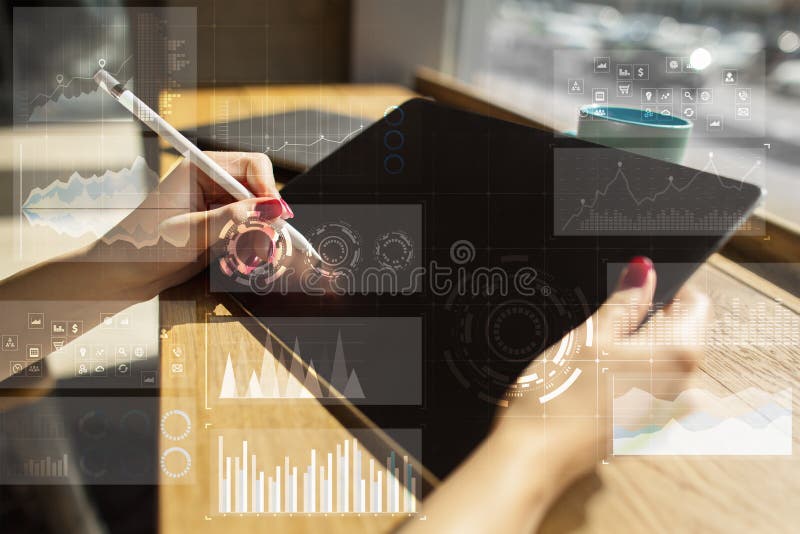 Template for Text, Virtual Screen Background. Business, Internet ...