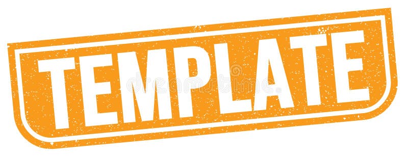 TEMPLATE Text Written on Orange Round Stamp Sign Stock Illustration ...