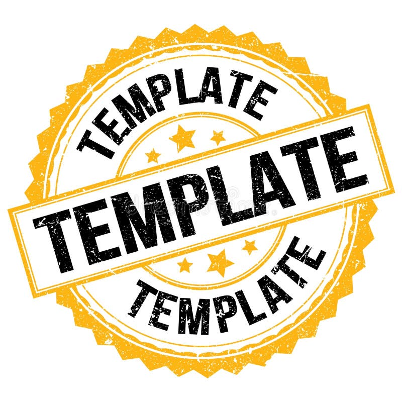 TEMPLATE Written Word on Red Stamp Sign Stock Illustration ...