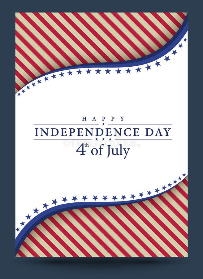 Template 4th of July Independence Day Stock Vector - Illustration of ...