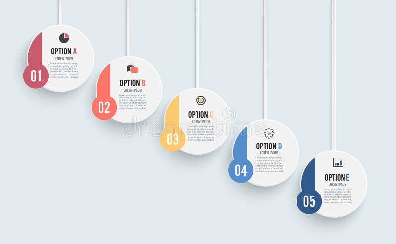 Template Timeline Infographic Colored Horizontal Numbered for Four ...