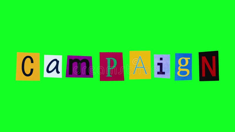 Template Title with Word Campaign Made of Crumpling and Unwrapping ...