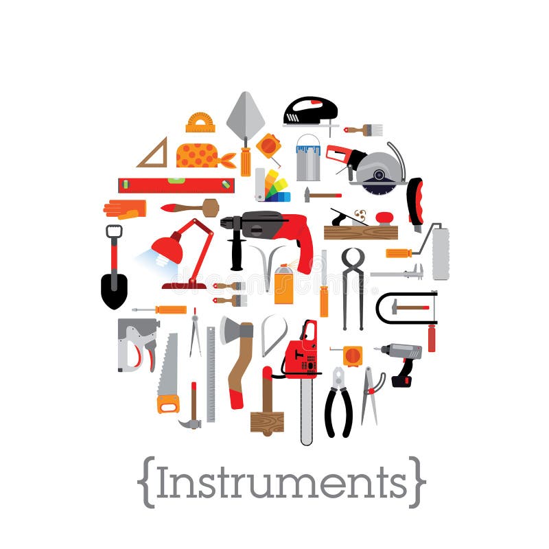 Template with tools stock vector. Illustration of carpentry - 87605138