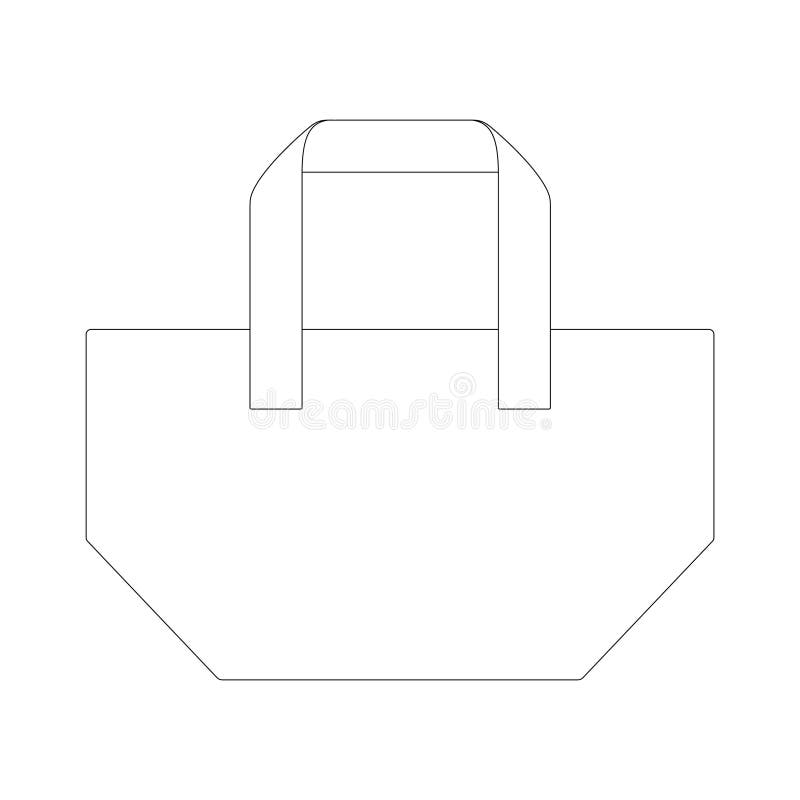 Template Tote Bag Large Vector Illustration Flat Sketch Design Stock ...