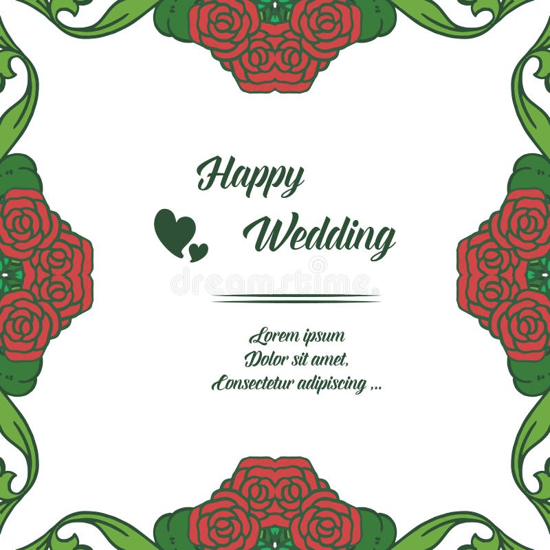 Template Unique of Invitation Cards Happy Wedding, Feature Element ...