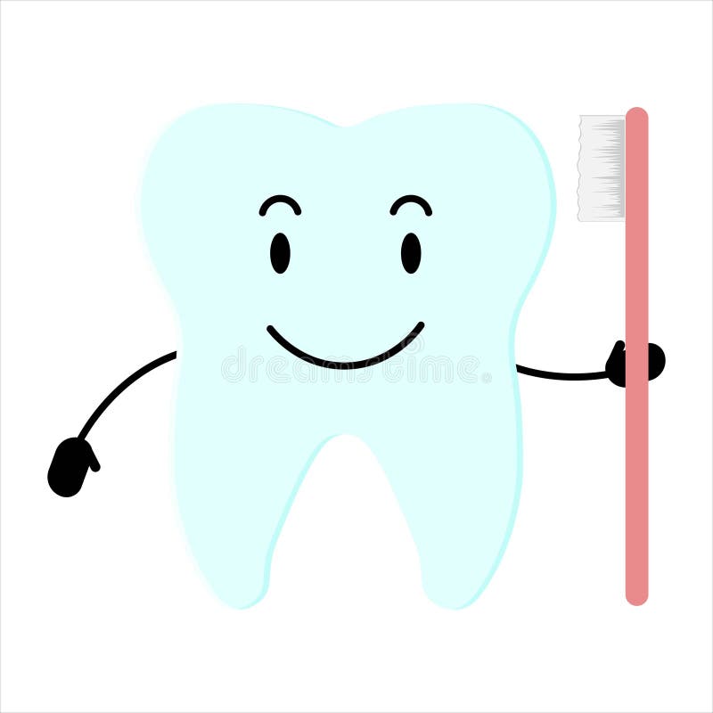 Happy Tooth Character Doodle Art Stock Vector - Illustration of text ...