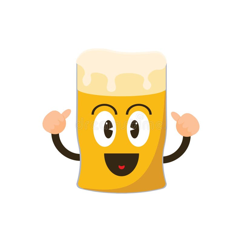 Beer emoticon illustration stock vector. Illustration of face - 263596440