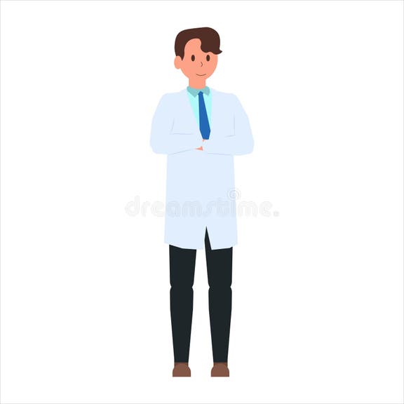 Cartoon Illustration Male Doctors Stock Vector - Illustration of hand ...
