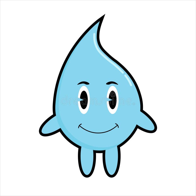 Cute Water Cartoon Illustration Stock Vector - Illustration of sketch ...