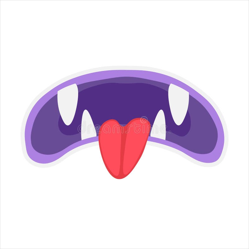 Cute Mouth Monsters Sticker Stock Vector - Illustration of glasses ...