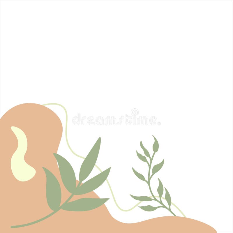 Corner Boho Leaf Vector stock vector. Illustration of upload - 264198223