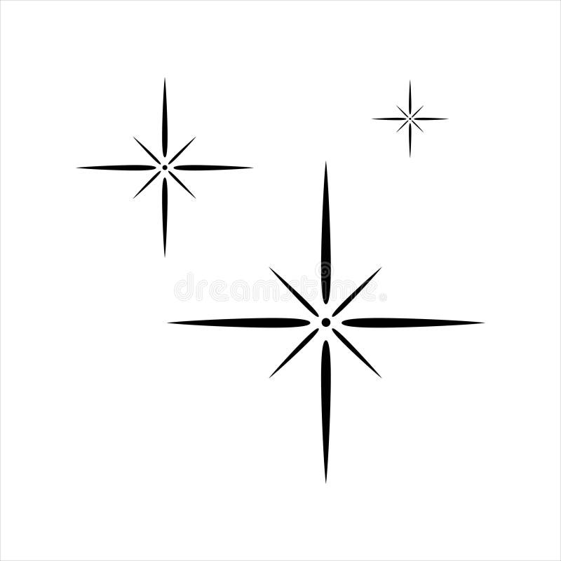 Sparkle Star Icon Vector stock vector. Illustration of line - 264330636