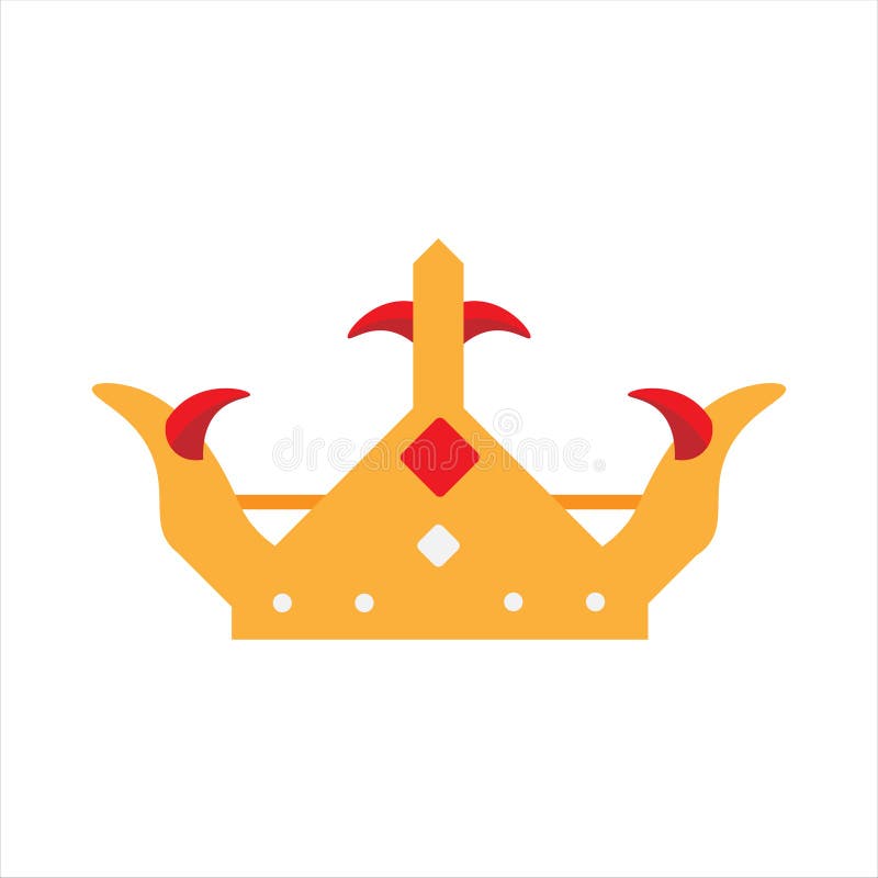 Cute Cartoon Crown Illustration Stock Vector - Illustration of line ...