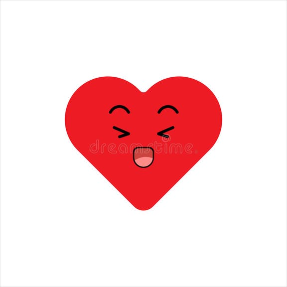 Cute Heart Character Design Vector Stock Vector - Illustration of icon ...