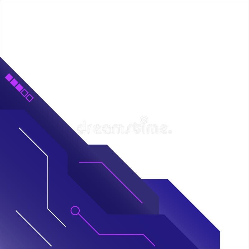 Blue Design Technology Corner Stock Vector - Illustration of text ...