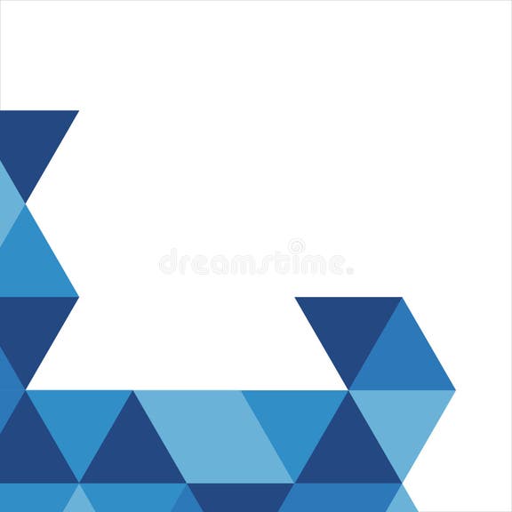 Blue Square Triangle Poly Corner Stock Vector - Illustration of design ...