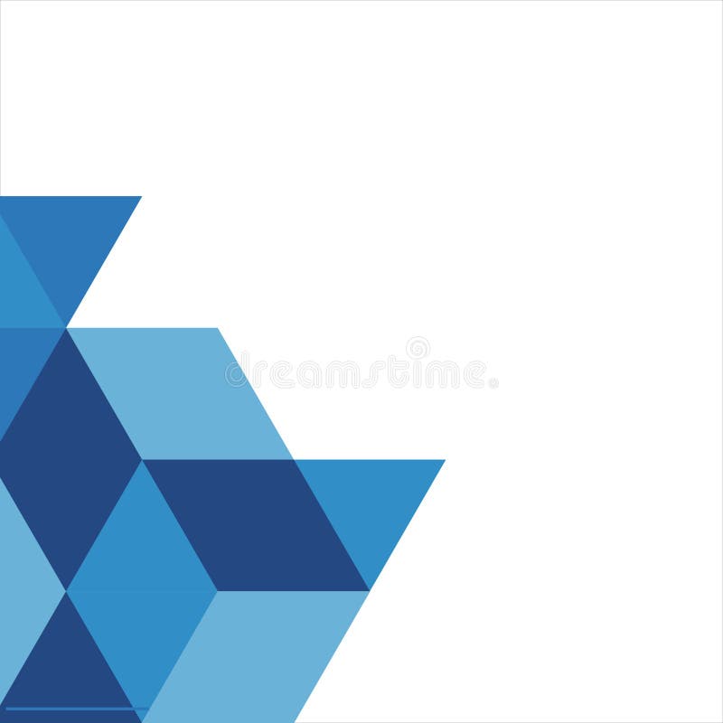 Blue Square Triangle Poly Corner Stock Vector - Illustration of cartoon ...