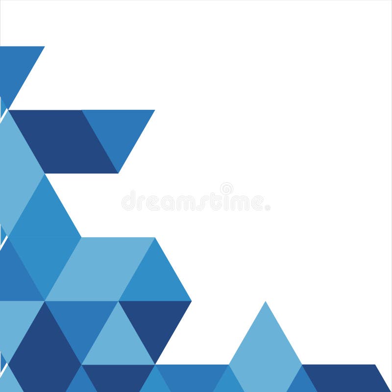 Blue Square Triangle Poly Corner Stock Vector - Illustration of ...