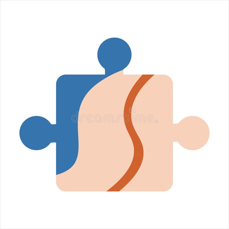 Playful Puzzle Shape stock vector. Illustration of playful - 265815139