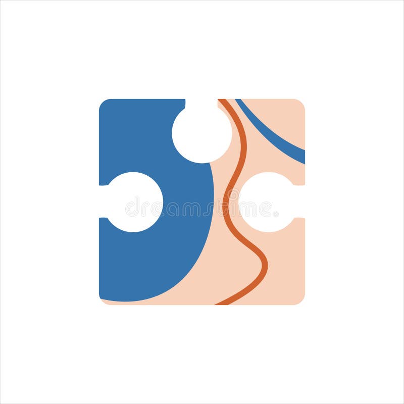 Playful Puzzle Shape stock vector. Illustration of diagram - 265815149