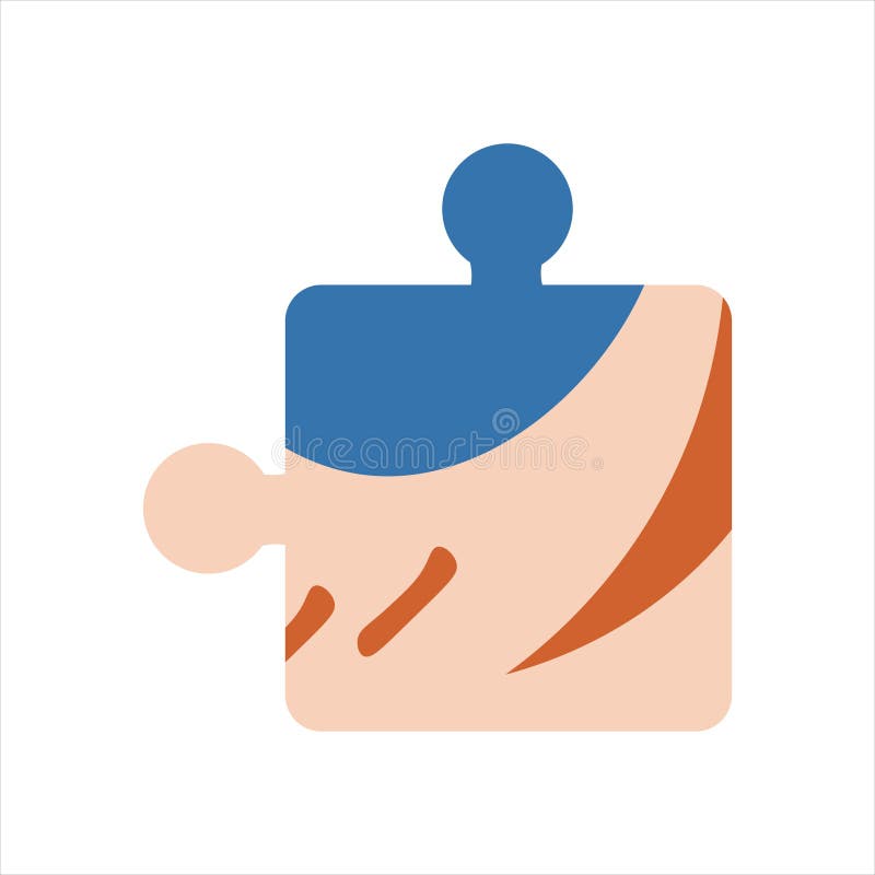 Playful Puzzle Shape stock vector. Illustration of colorful - 265815155