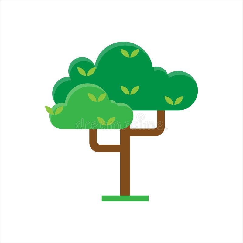 Fresh Green Big Tree Element Stock Vector - Illustration of green ...
