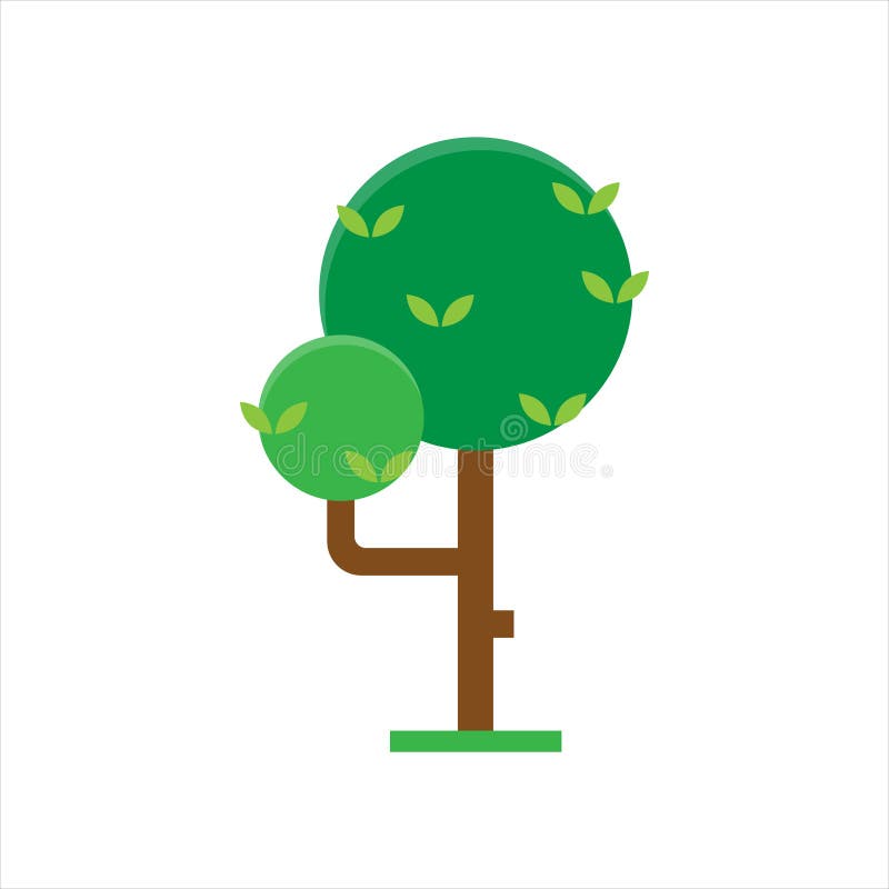 Fresh Green Big Tree Element Stock Vector - Illustration of text ...