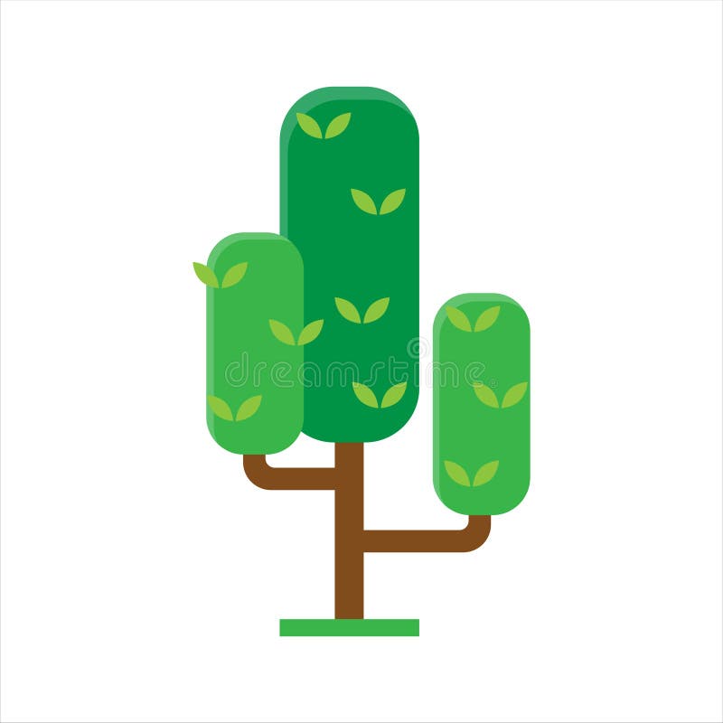 Fresh Green Big Tree Element Stock Vector - Illustration of pattern ...